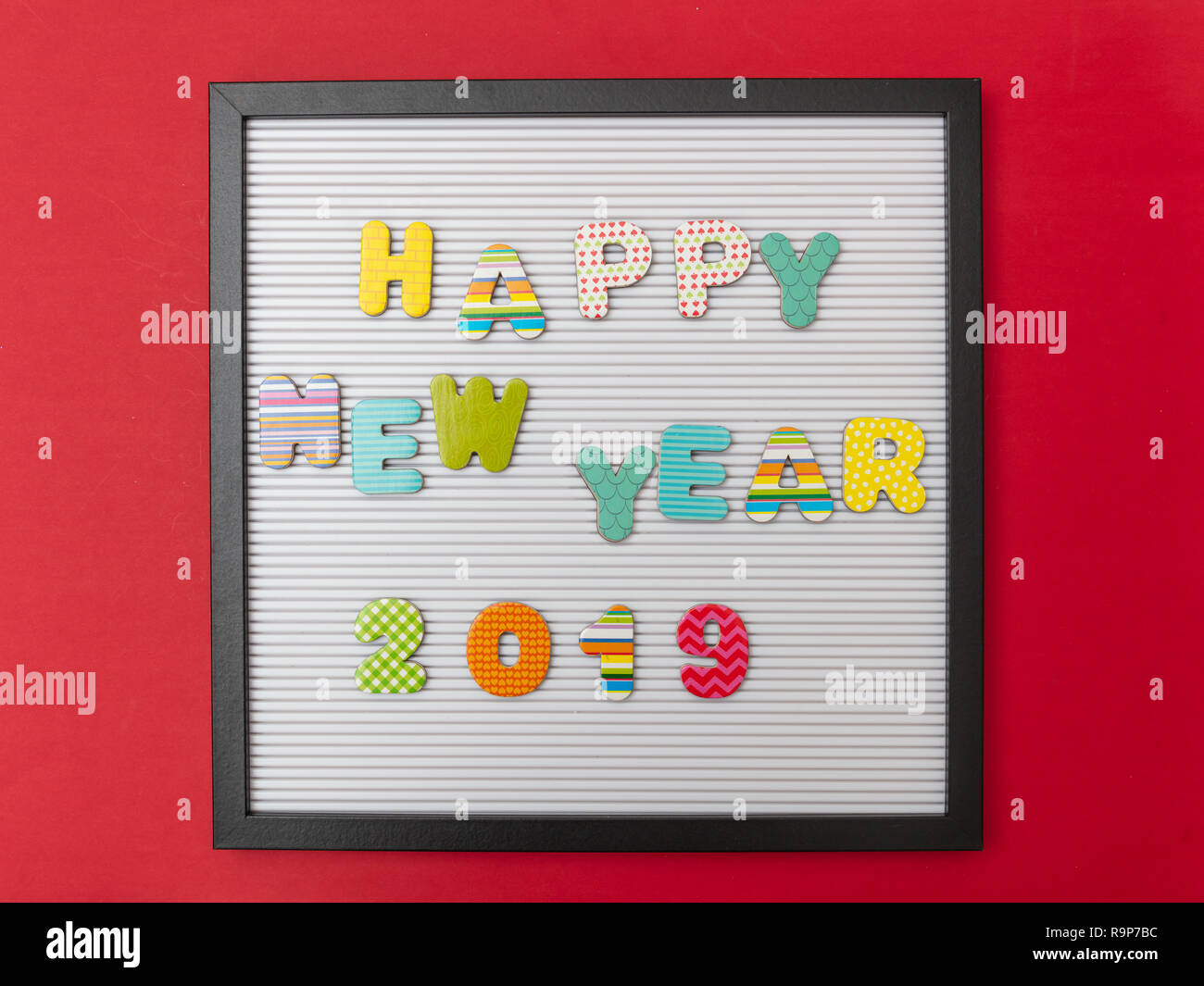 Happy new year colorful letters hi-res stock photography and images - Alamy