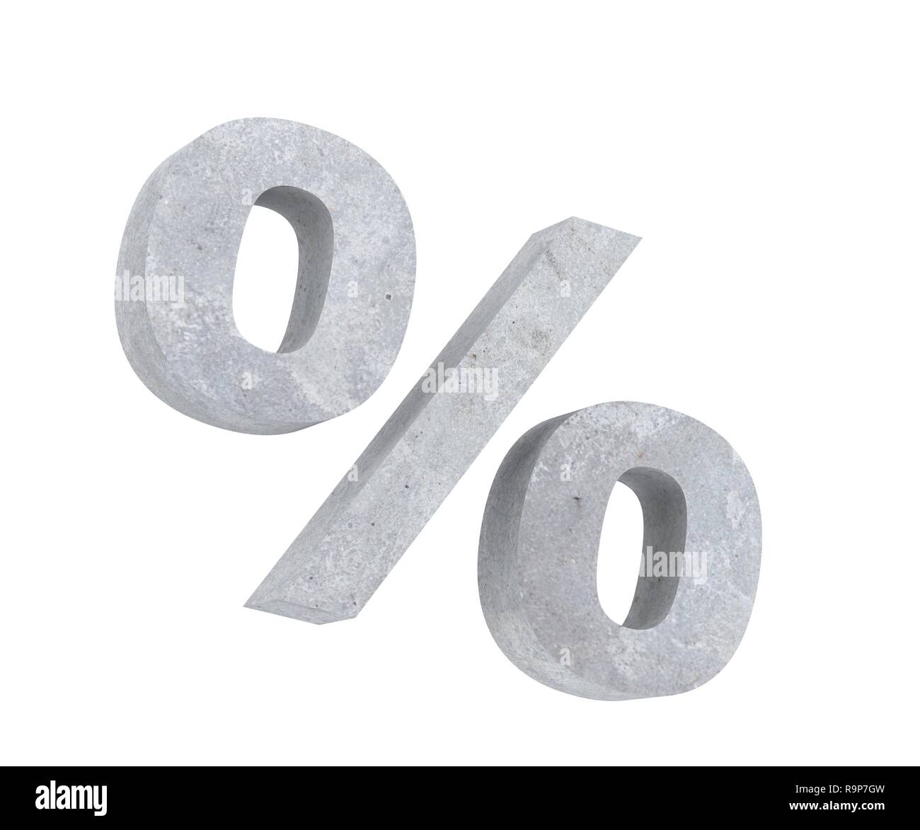 3D rendering concrete symbol - percent. 3D render Illustration Stock ...