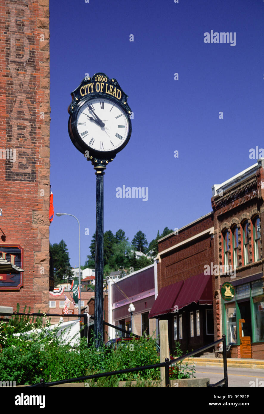 City of Lead Street Clock is in the Black Hills of South Dakota, USA ...
