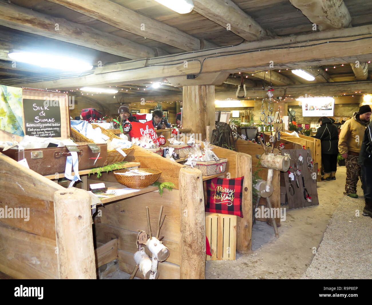 Christmas tree farm where people pick and cut their own selected tree ...