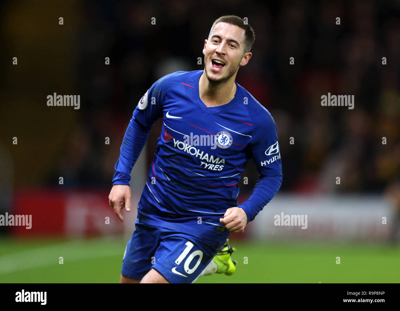 Chelsea's Eden Hazard celebrates scoring his side's first goal of the ...