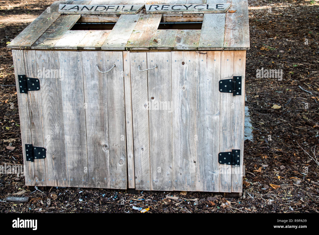 Outdoor recycling box 1 promoting environmental stewardship Stock Photo ...