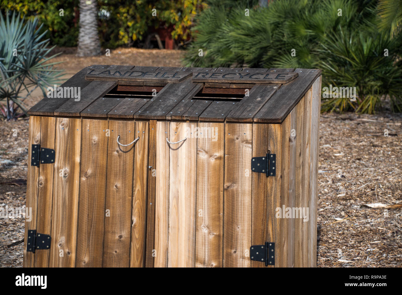 outdoor recycling box 4 promoting environmental stewardship Stock Photo ...