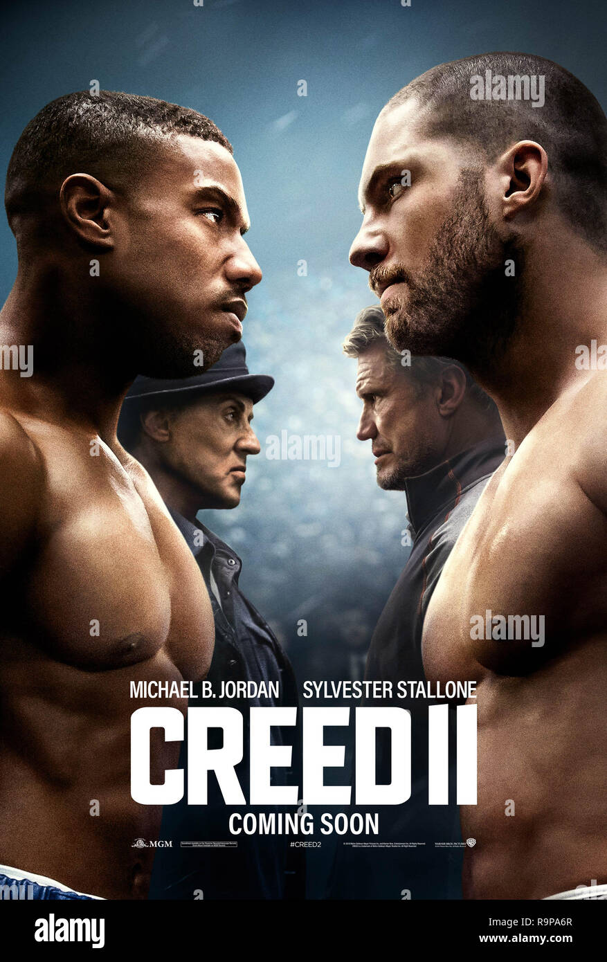 CREED II, advance British poster, front from left: Michael B. Jordan ...