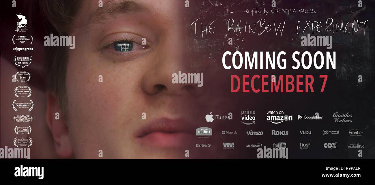 THE RAINBOW EXPERIMENT, US poster, Connor Siemer, 2018. © Gravitas ...