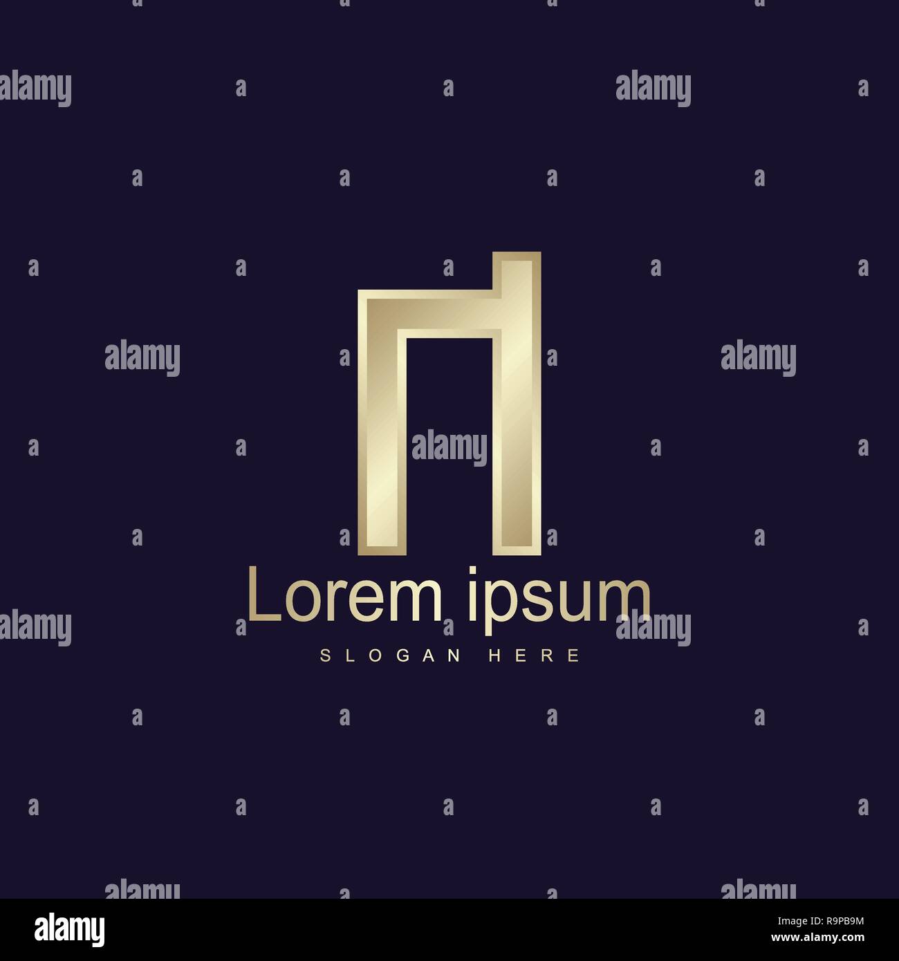 Initial Letter NI Logo Template Vector Design Stock Vector Image & Art ...