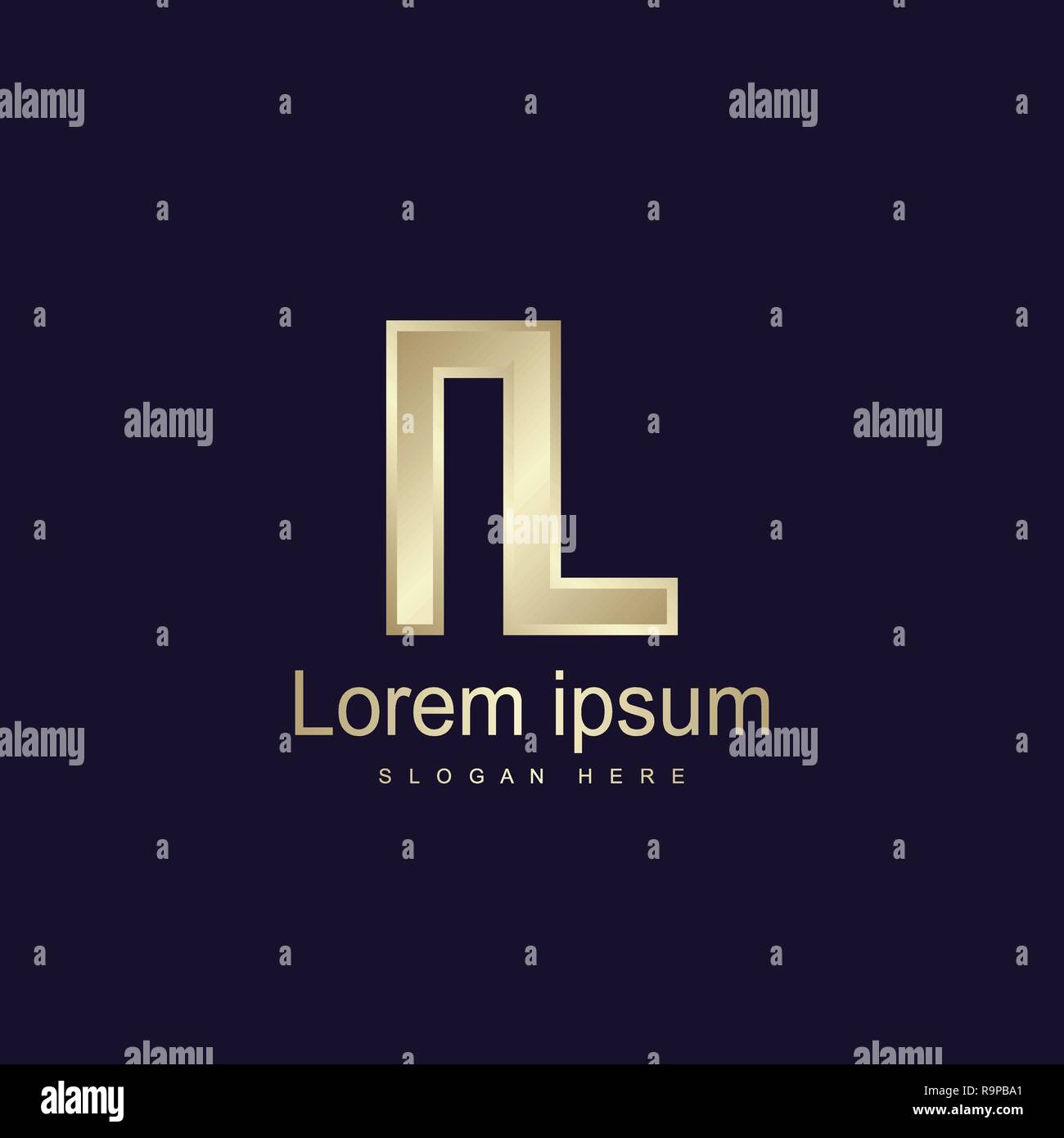 Initial Letter NL Logo Template Vector Design Stock Vector Image & Art ...