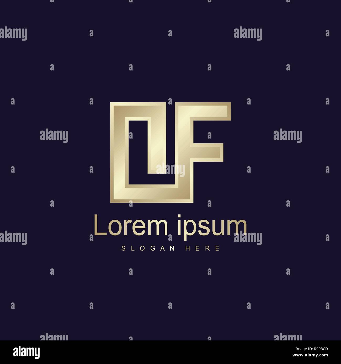 Initial Letter OF Logo Template Vector Design Stock Vector Image & Art ...