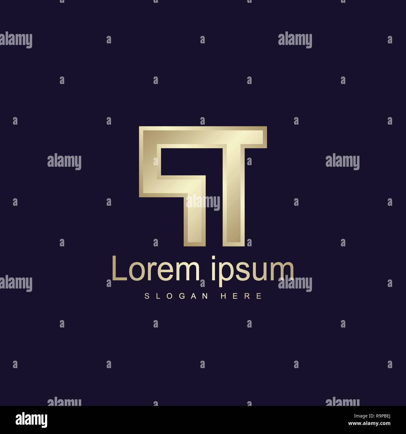 Initial Letter PT Logo Template Vector Design Stock Vector Image & Art ...