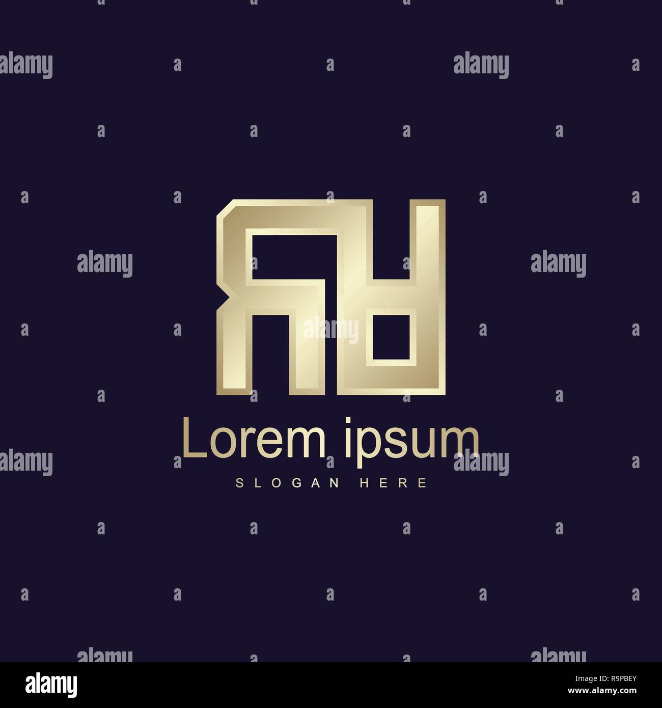 Initial Letter RA Logo Template Vector Design Stock Vector Image & Art ...