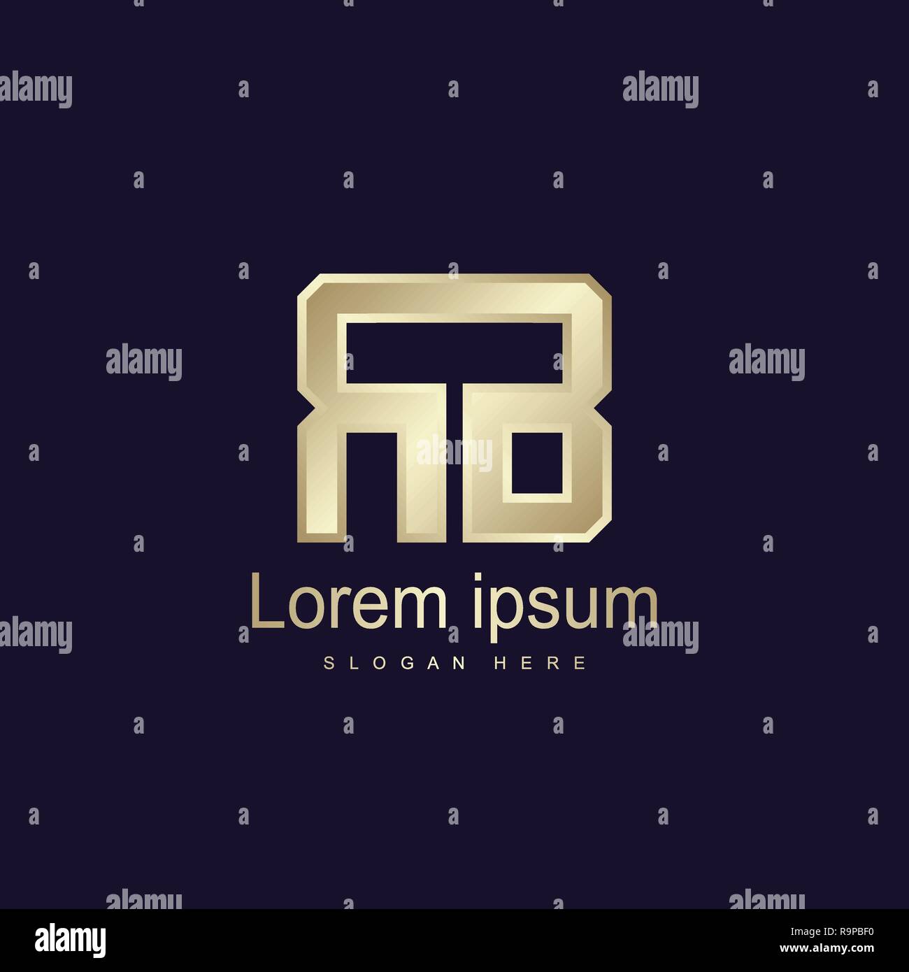 Initial Letter RB Logo Template Vector Design Stock Vector Image & Art - Alamy