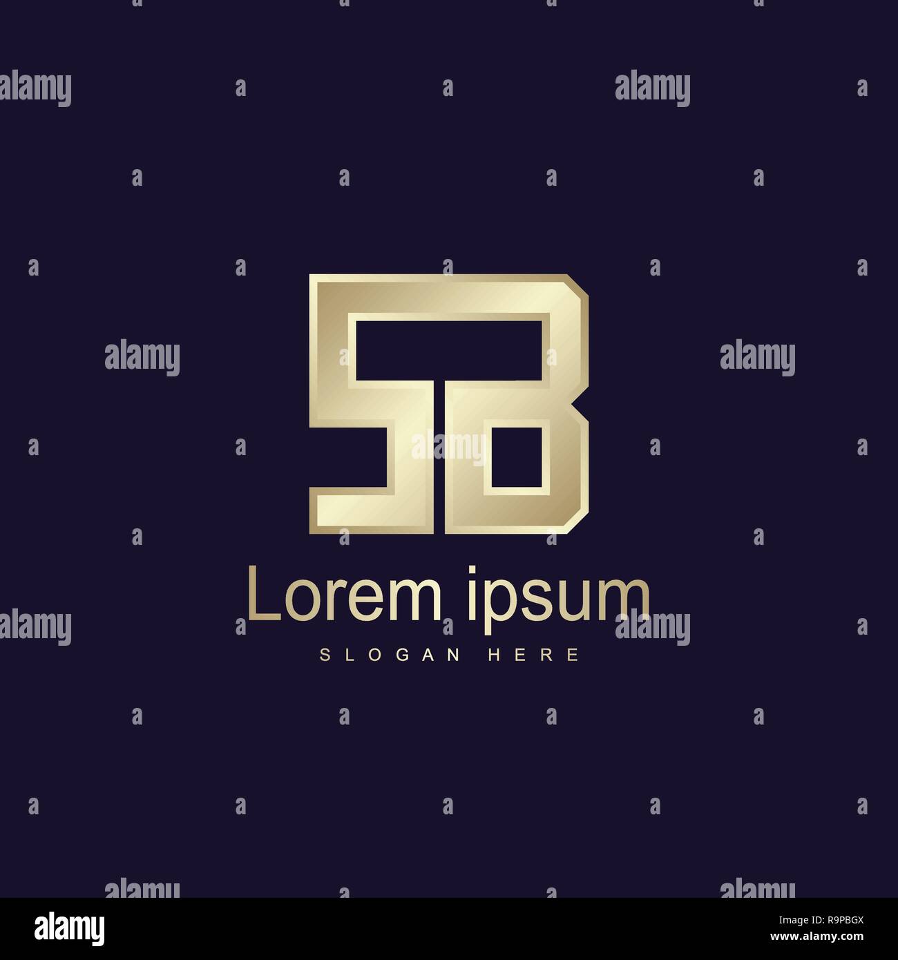 Initial Letter SB Logo Template Vector Design Stock Vector Image & Art ...