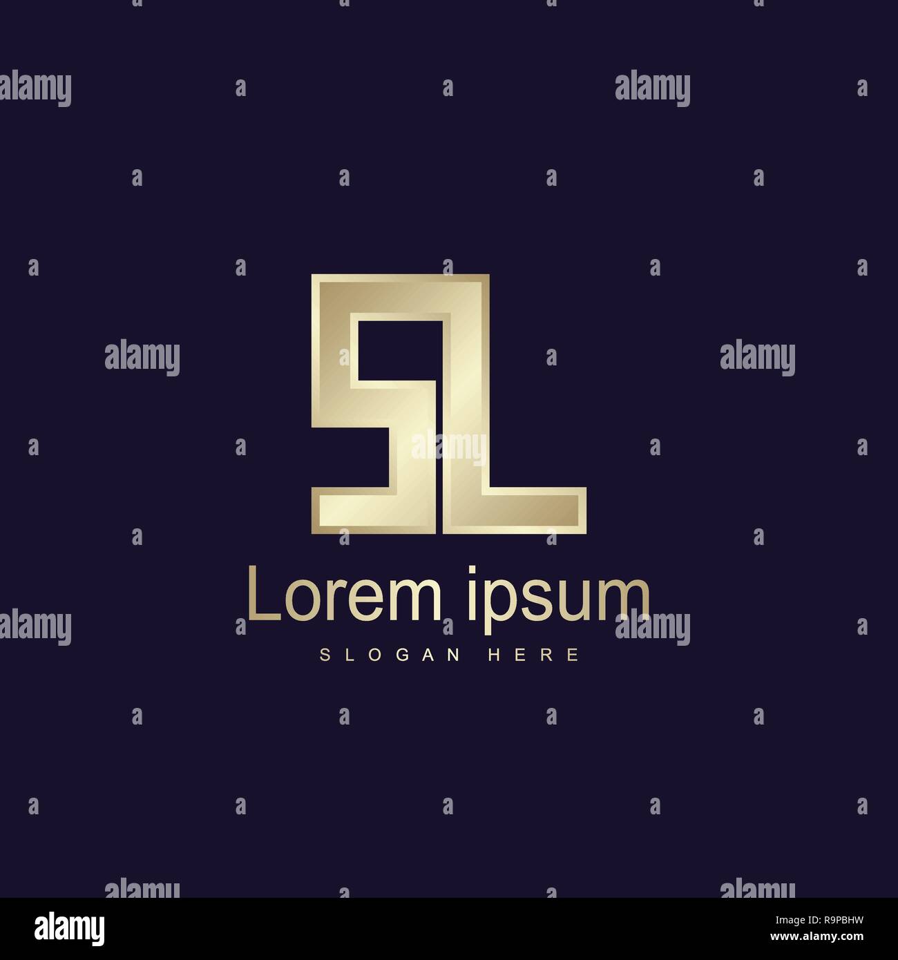 Initial Letter SL Logo Template Vector Design Stock Vector Image & Art ...