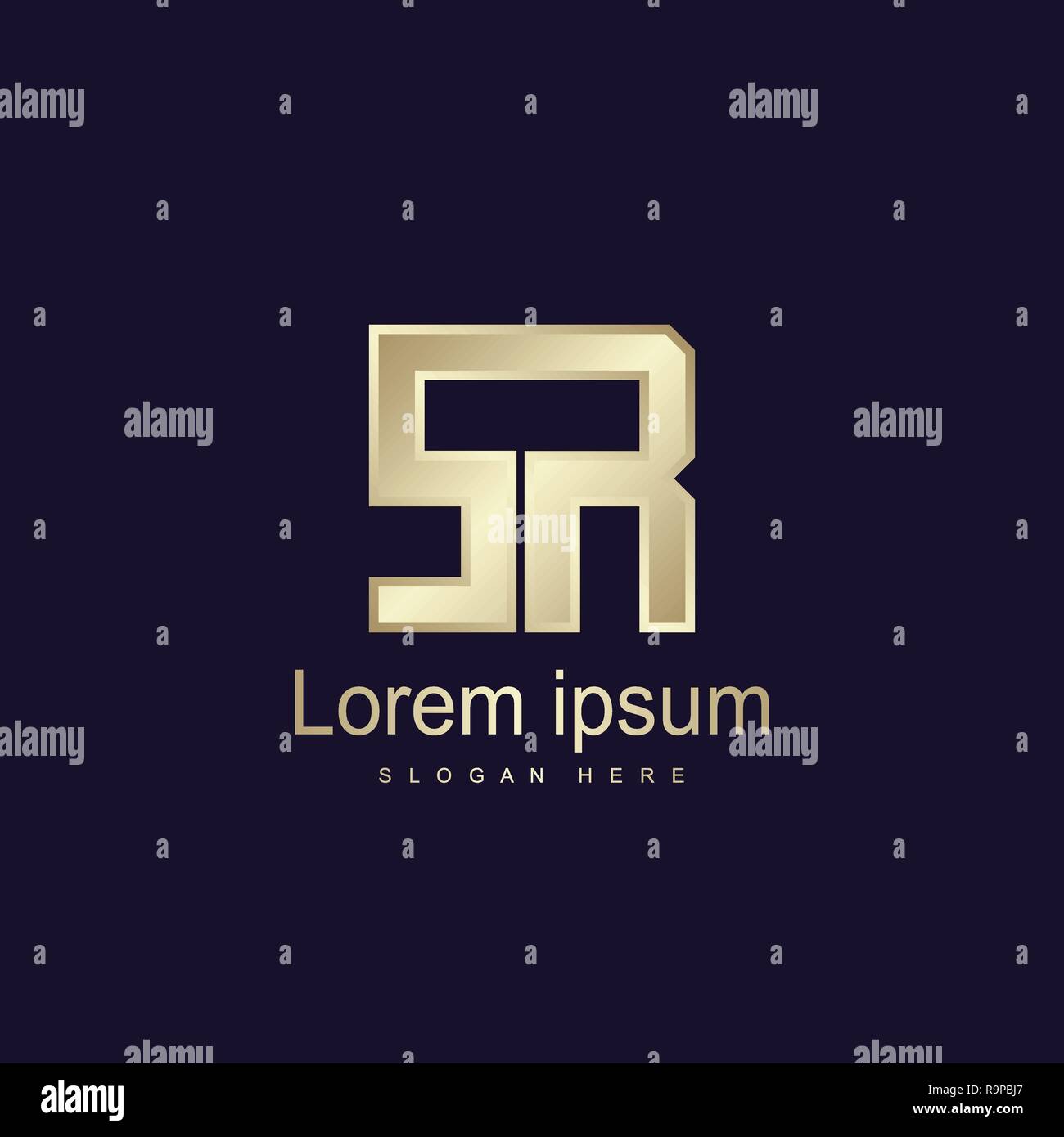 Initial Letter SR Logo Template Vector Design Stock Vector Image & Art ...