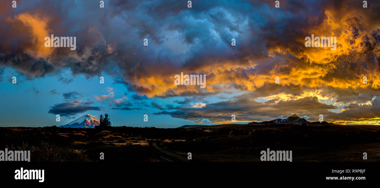 Sunset in Ecuador's Cotopaxi National Park Stock Photo - Alamy