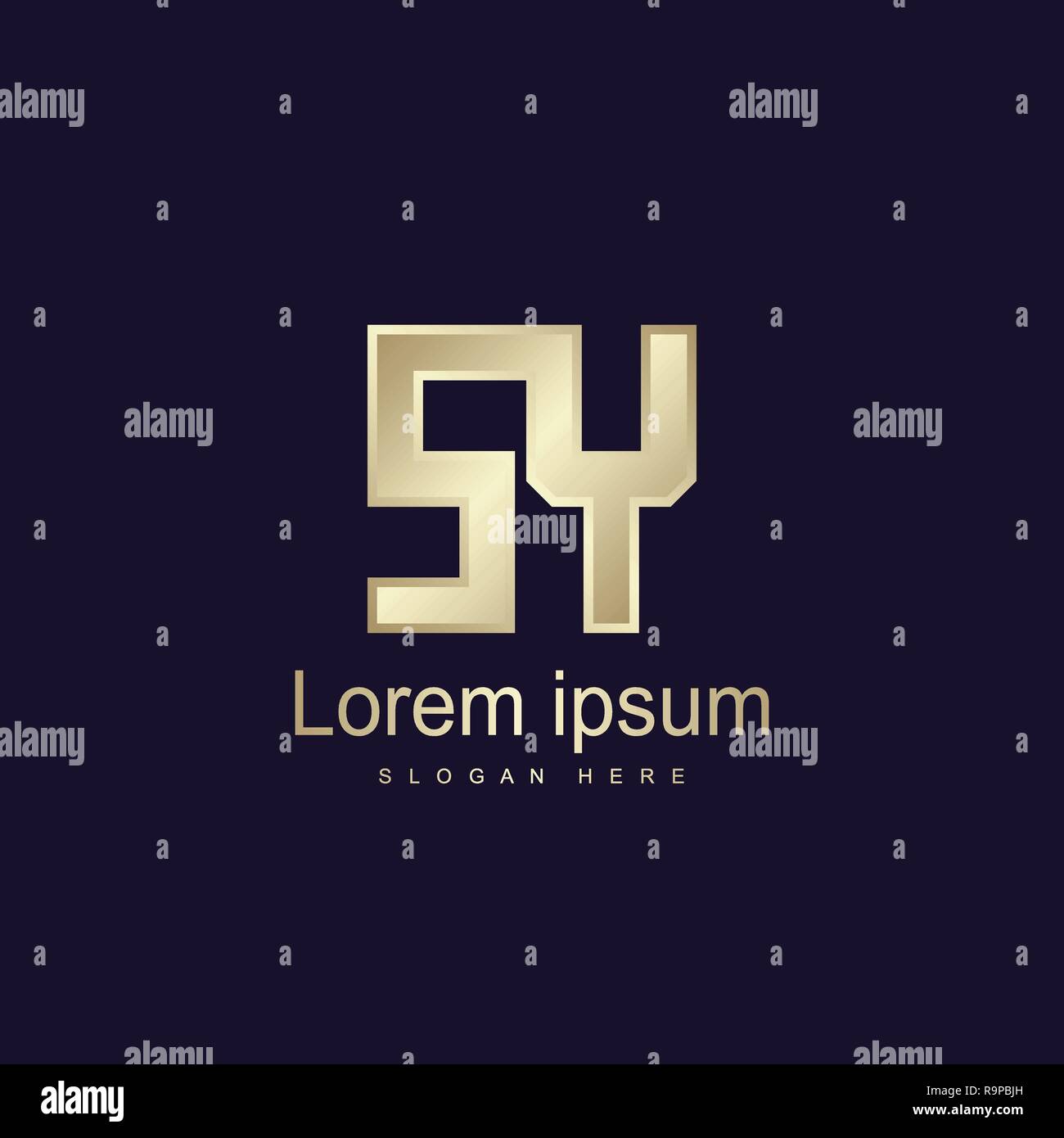 Initial Letter SY Logo Template Vector Design Stock Vector Image & Art ...