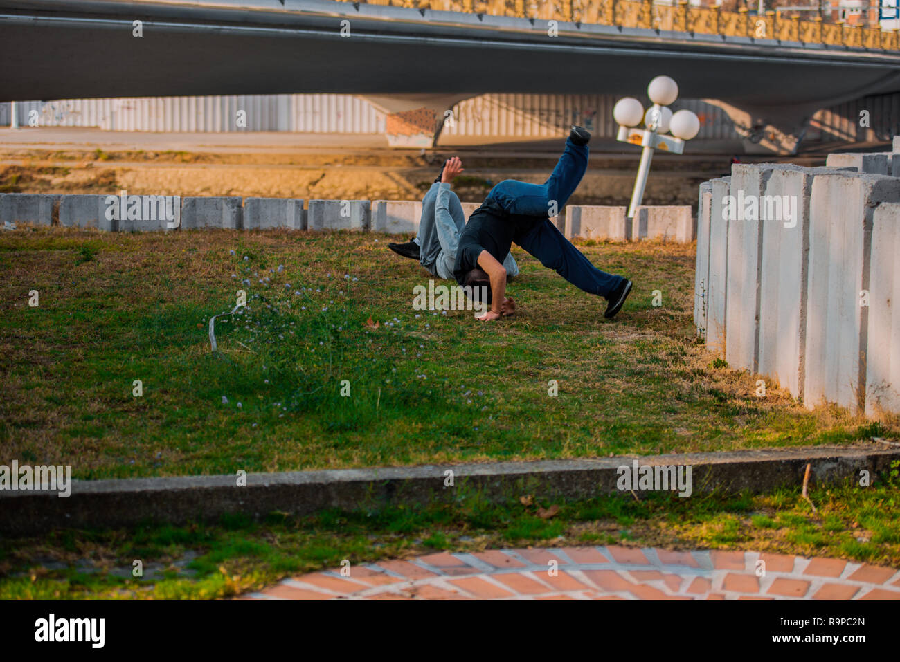 Freestyle parkour team hi-res stock photography and images - Alamy