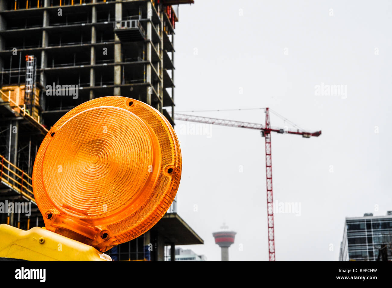 Downtown Calgary building Construction Site Stock Photo - Alamy
