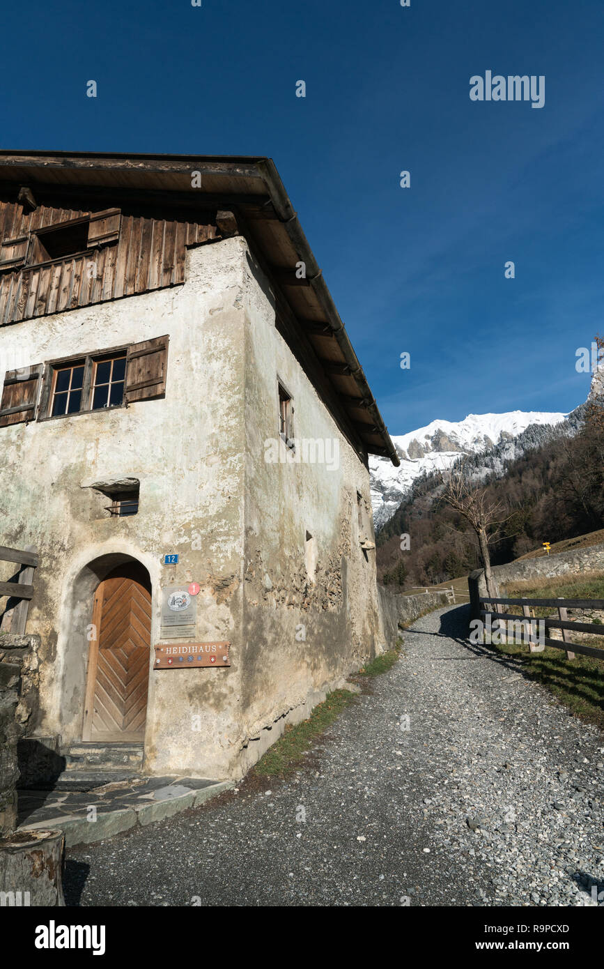 A view of the historic home of Heidi, the main character in the ...