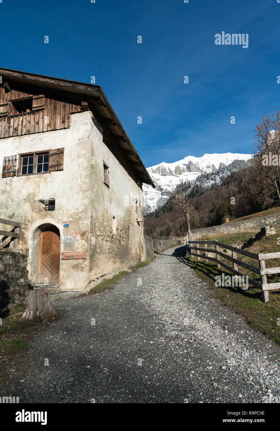 A view of the historic home of Heidi, the main character in the ...