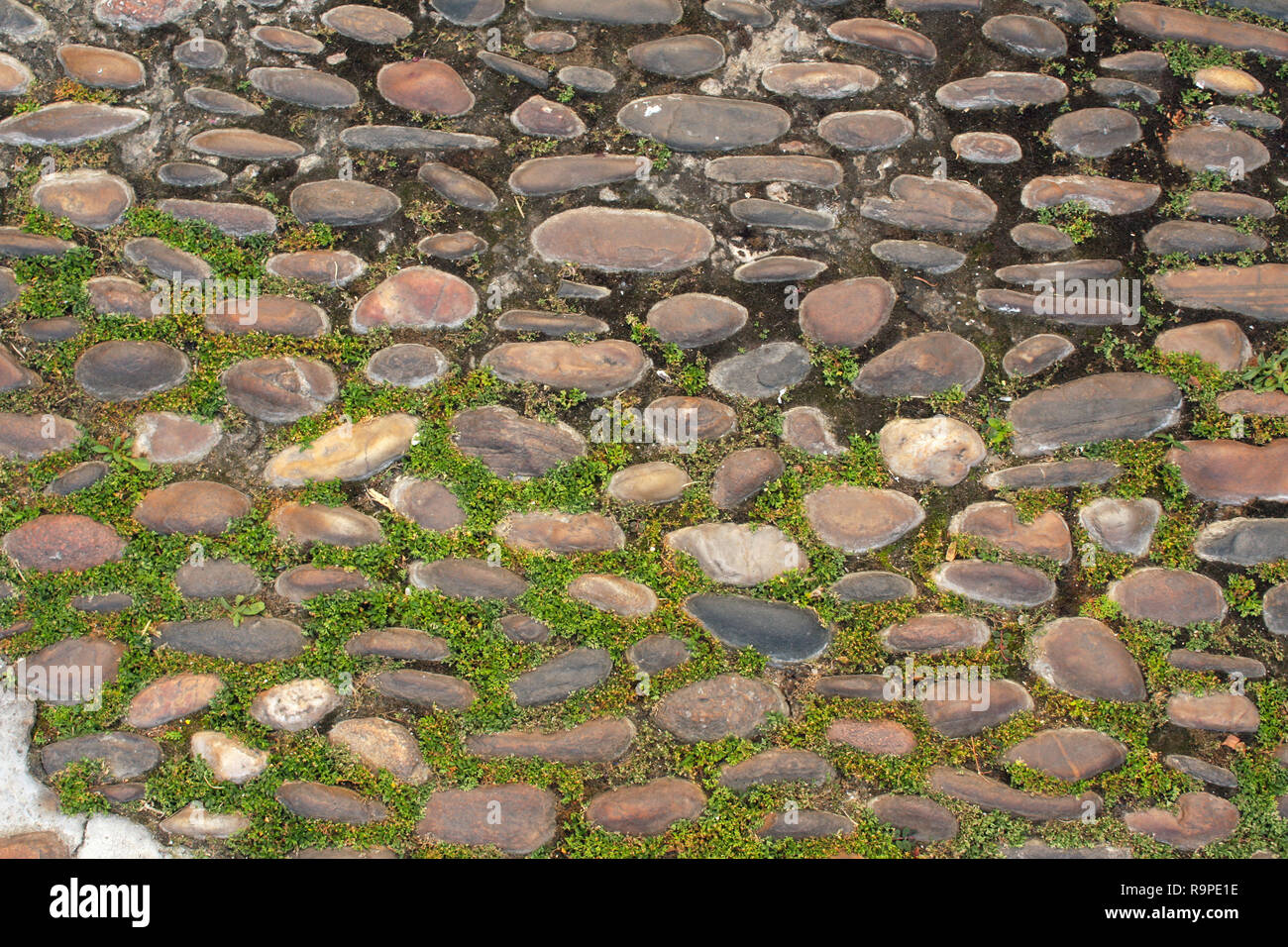 Texture of ancient paving stone Stock Photo - Alamy