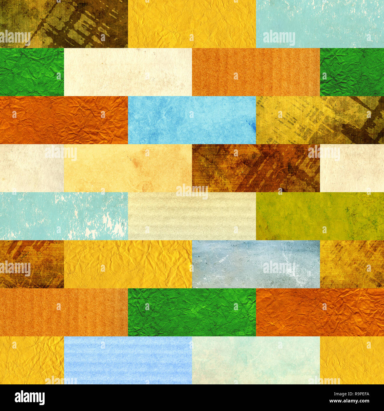 Seamless background with paper patterns of different colors Stock Photo ...