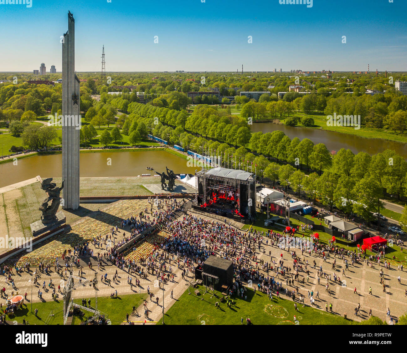 Aerial view riga victory park hi-res stock photography and images - Alamy