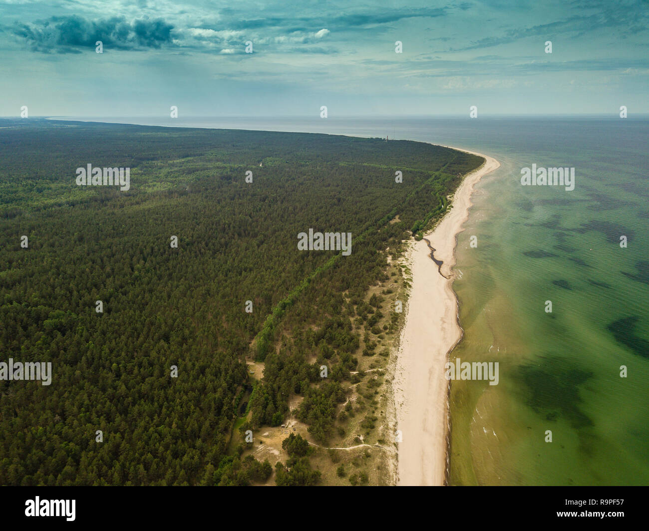 Baltic sea, from above. View to the water and sky Stock Photo - Alamy