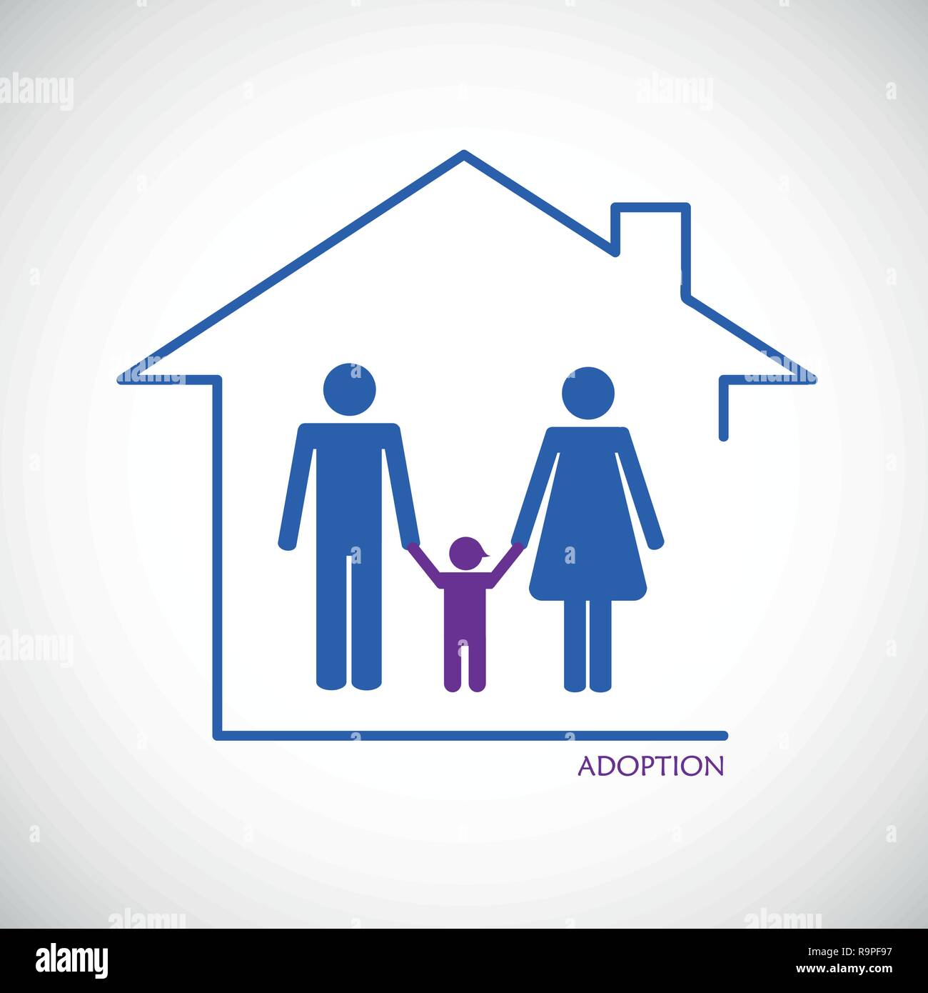 Man and woman adoption of a child vector illustration Stock Vector ...