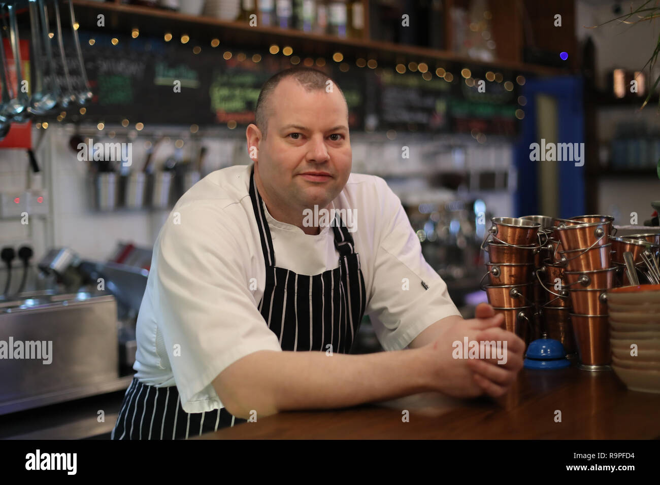 Chef Gaz Smith at Michael's restaurant in Mount Merrion, Dublin, as ...