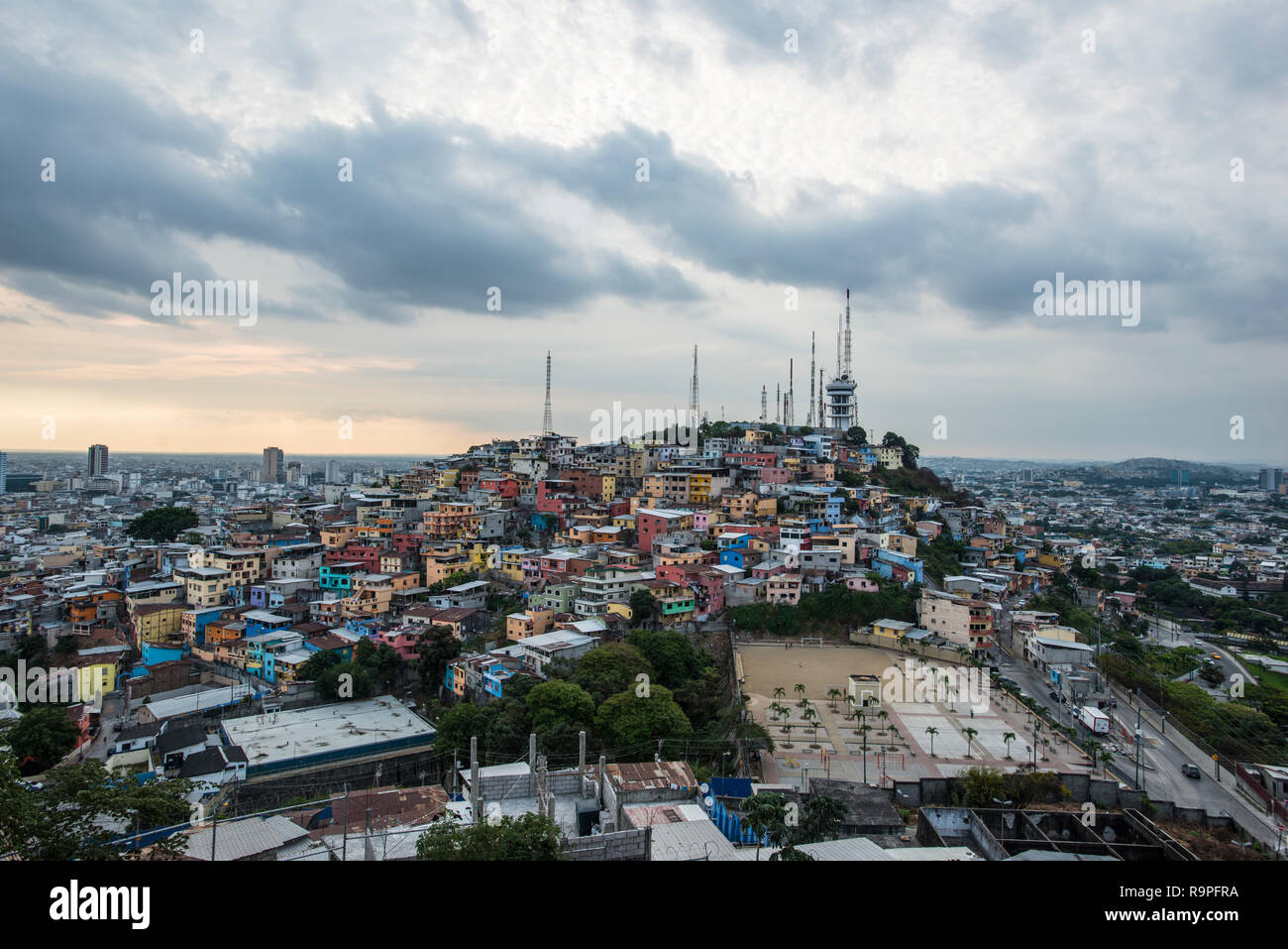 Panoramic view of Santa Ana neighborhood Stock Photo - Alamy