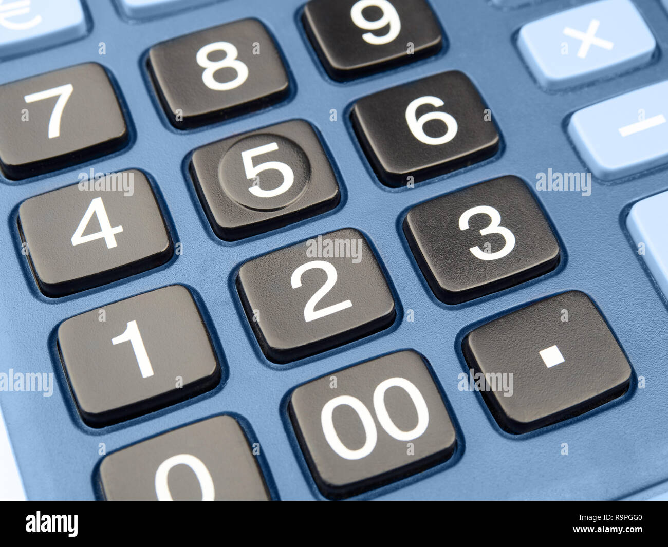 Calculator keys numbers closeup shot Stock Photo - Alamy