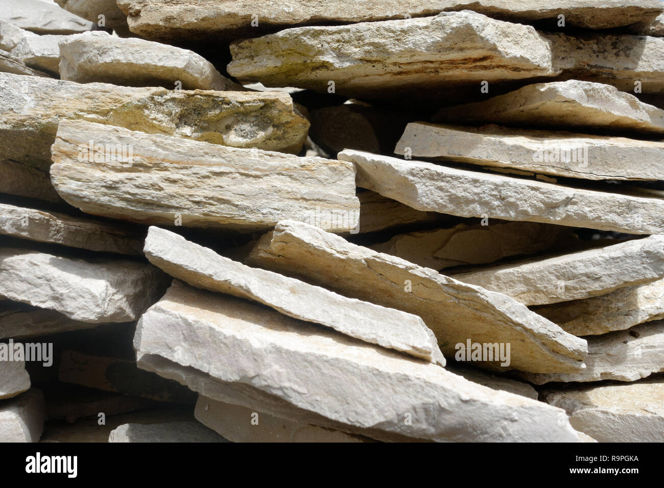 Stacked or piled stones close up Stock Photo - Alamy