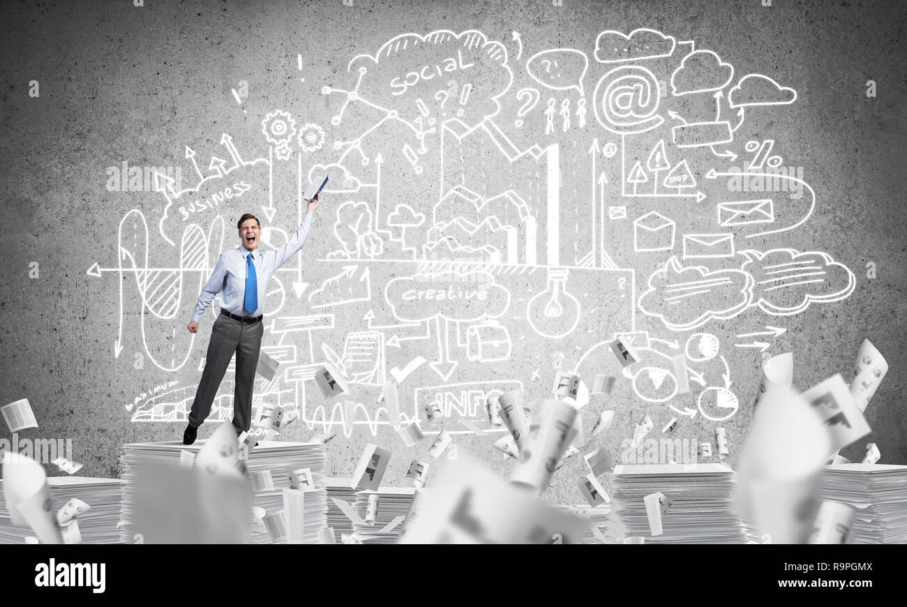 Study hard to become successful businessman Stock Photo - Alamy