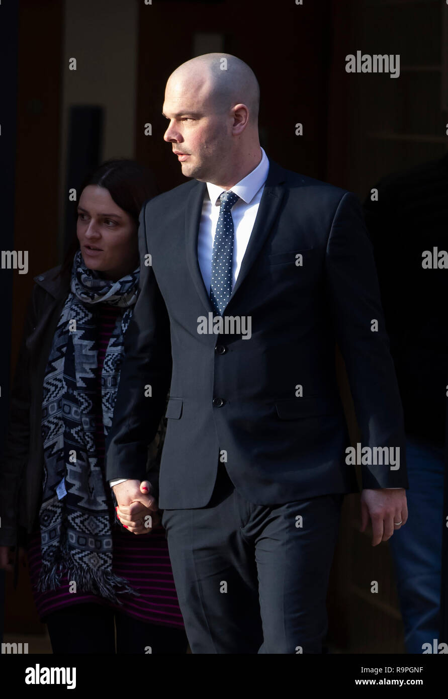 South Yorkshire Police constable Liam Stewart, 33, leaves Leeds Crown ...