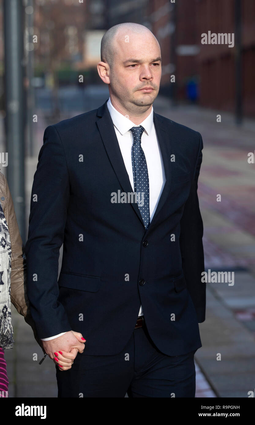 South Yorkshire Police constable Liam Stewart, 33, leaves Leeds Crown ...