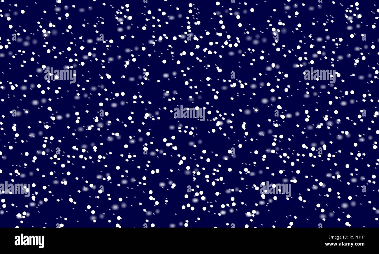 Falling snow background. Holiday landscape with snowfall. Vector ...