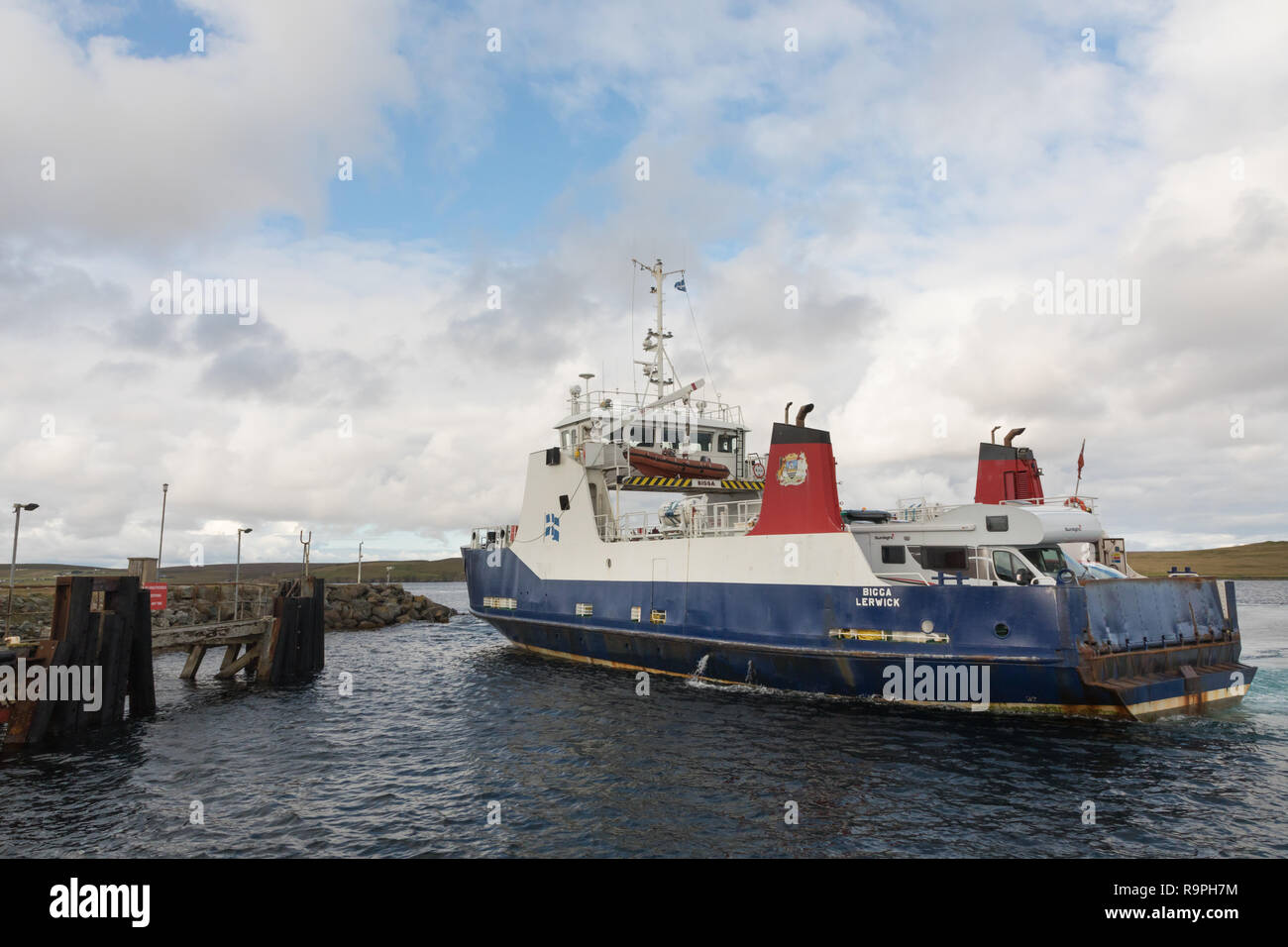 Ferry between Fetlar and Unst, Shetland Islands Stock Photo - Alamy