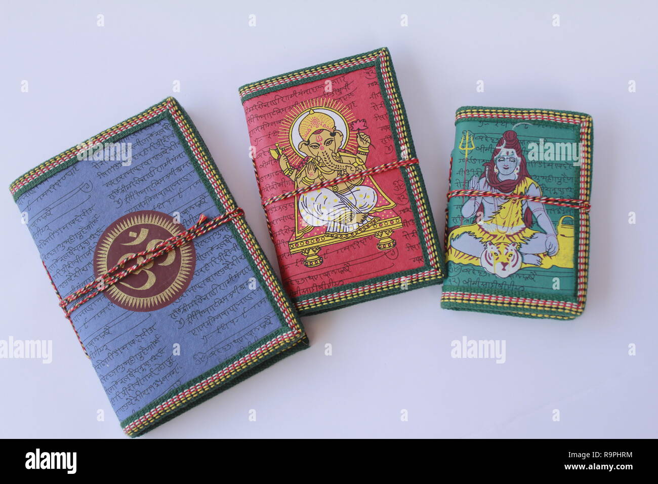 Journal covers with beautiful paintings of hindu gods Stock Photo - Alamy
