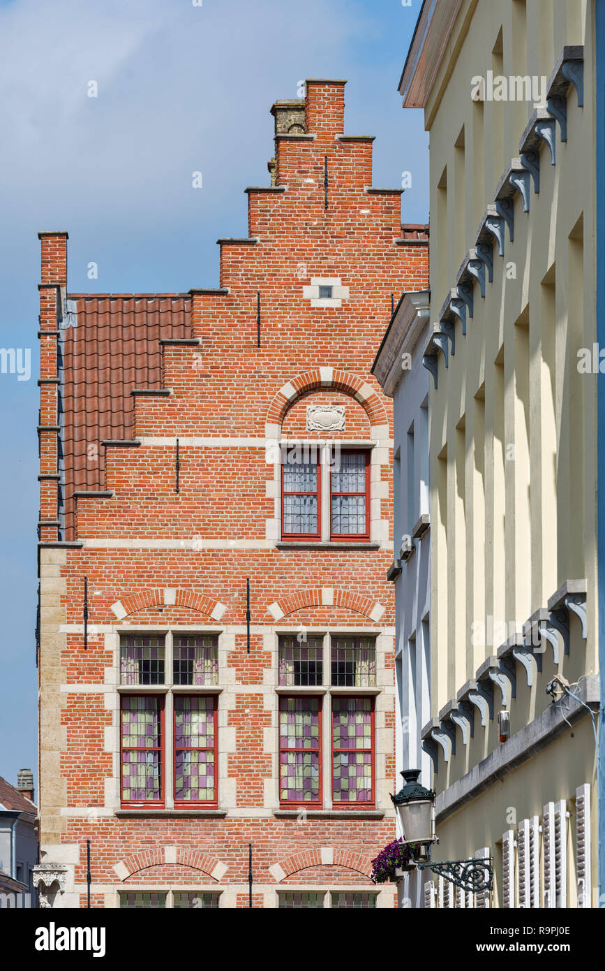 facade of an old house in Bruges, Belgium Stock Photo - Alamy