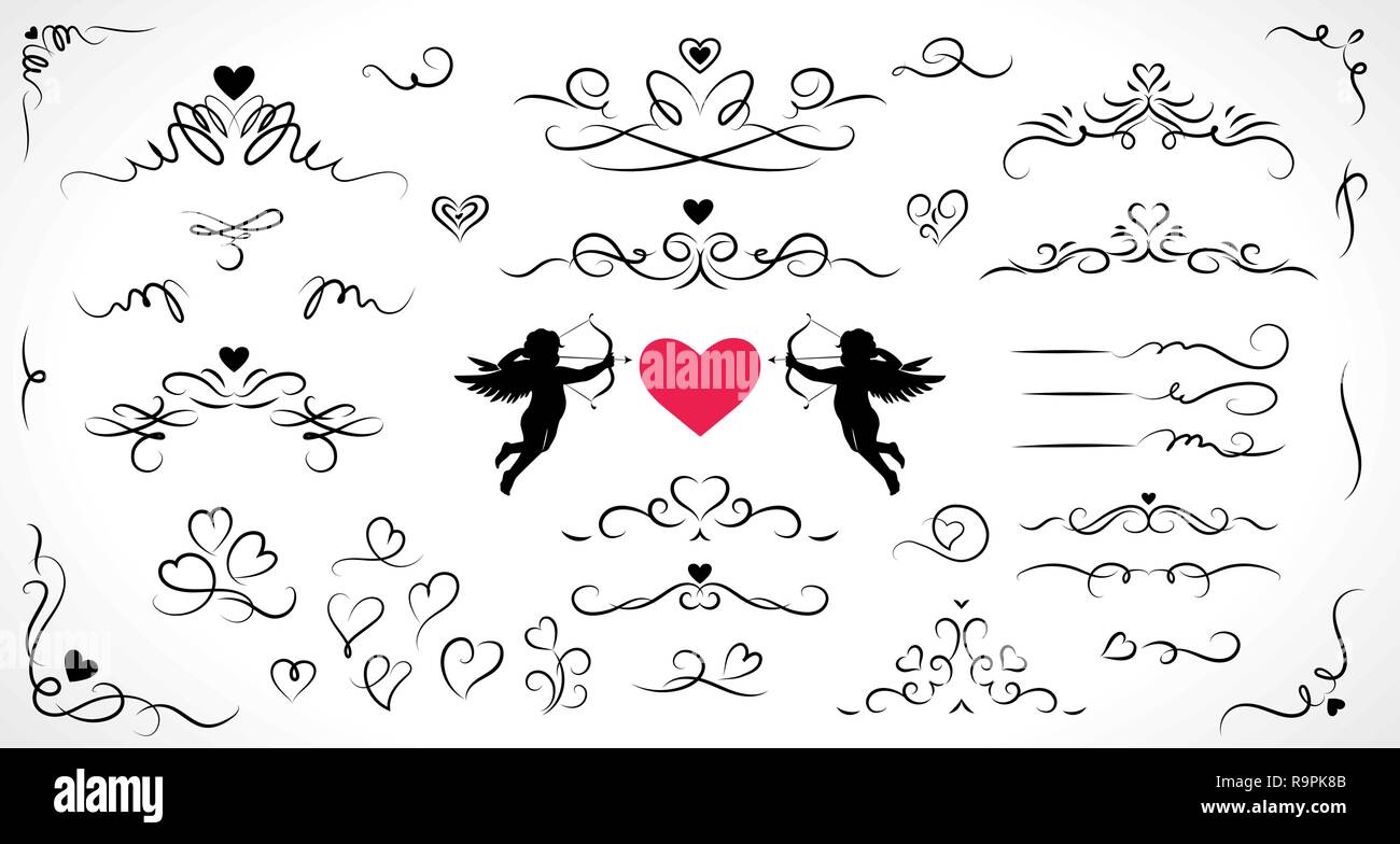 Heart flourish vector Stock Vector Images - Alamy