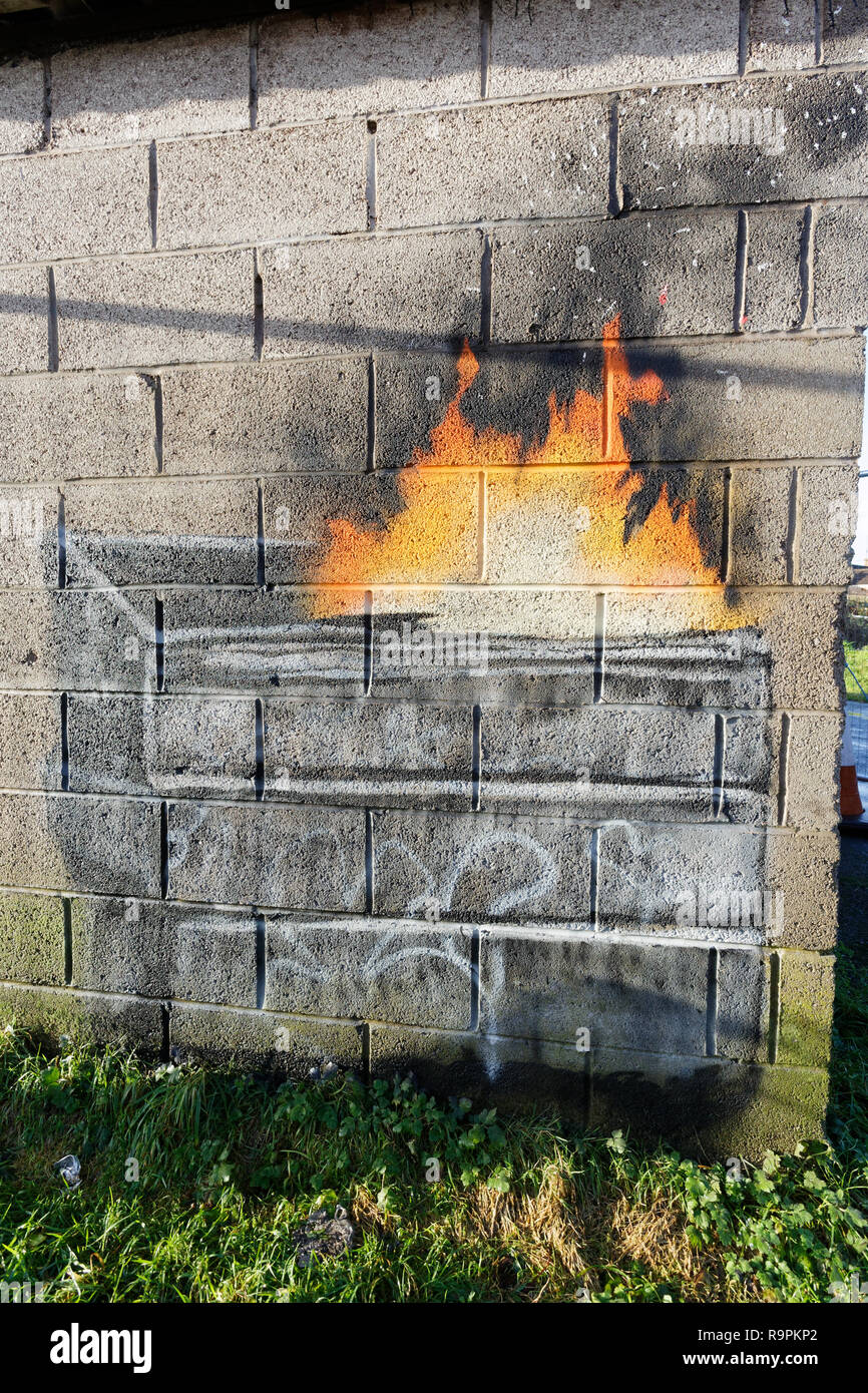 Banksy graffiti port talbot hi-res stock photography and images - Alamy