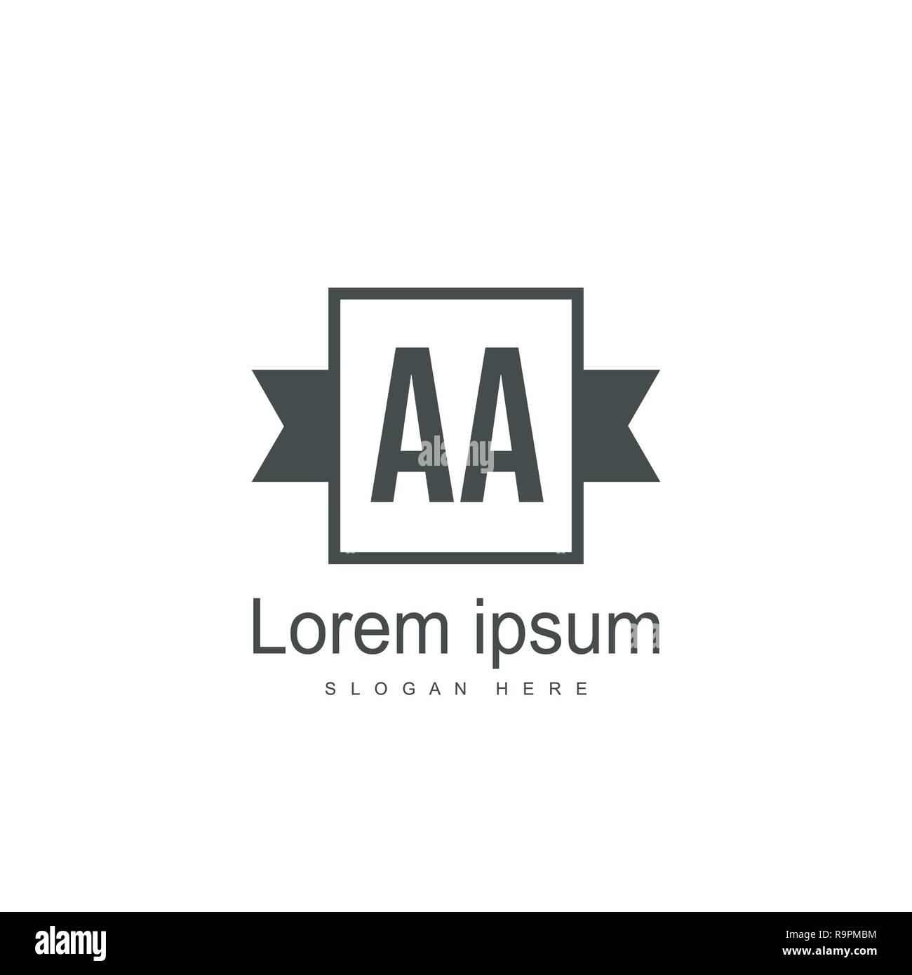 Initial Letter AA Logo Template Vector Design Stock Vector Image & Art ...