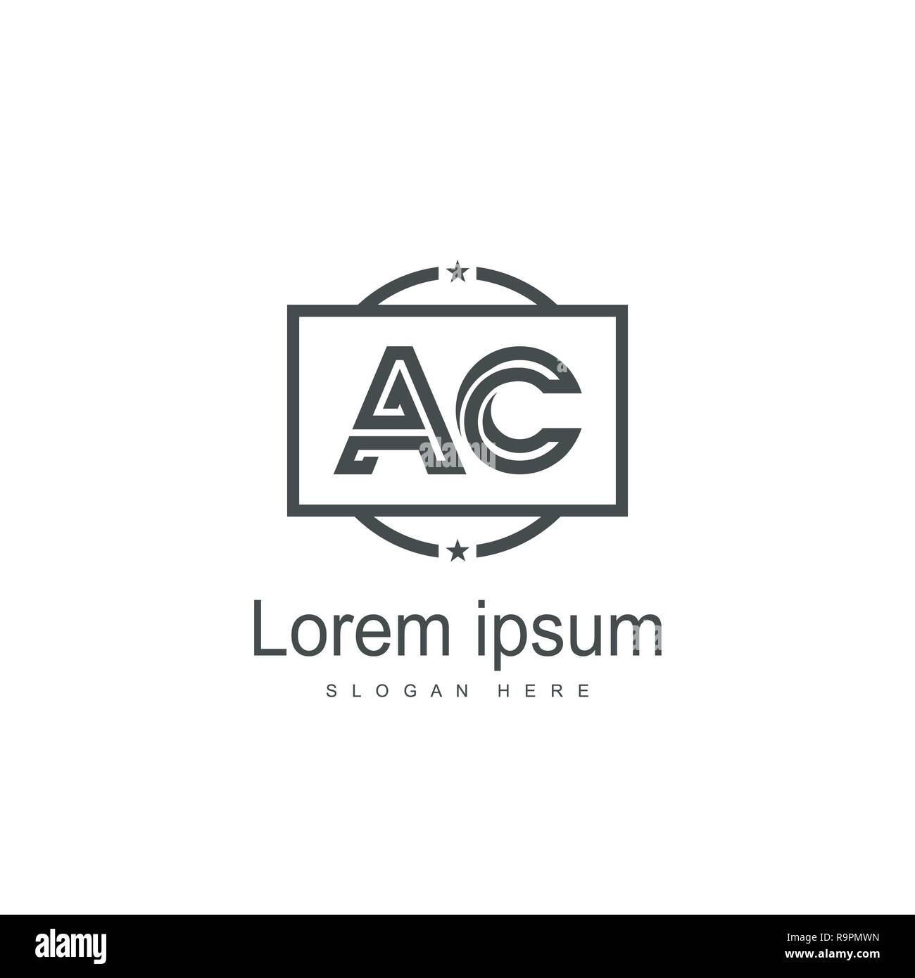 Initial Letter AC Logo Template Vector Design Stock Vector Image & Art - Alamy