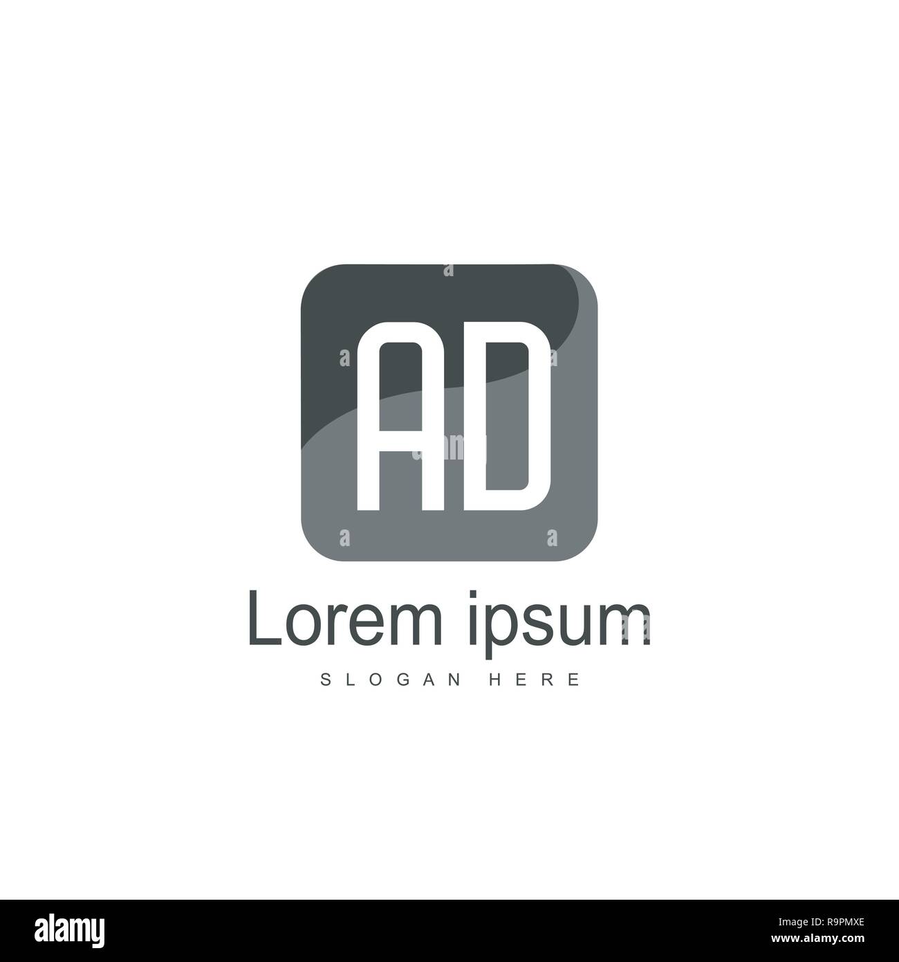 Initial Letter AD Logo Template Vector Design Stock Vector Image & Art ...