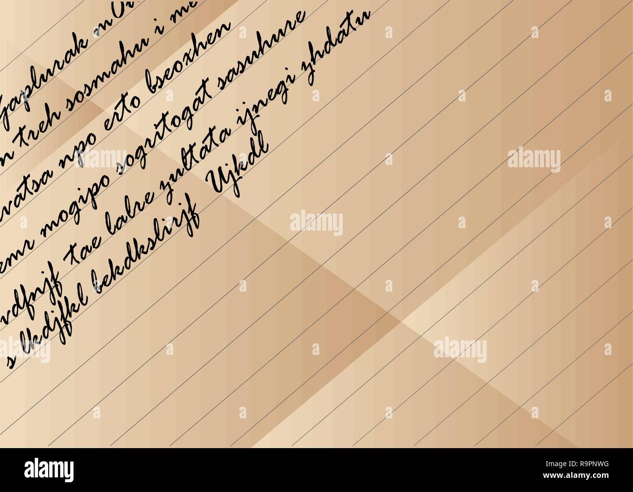 Old letter with vintage handwriting. Grunge background Stock Vector ...