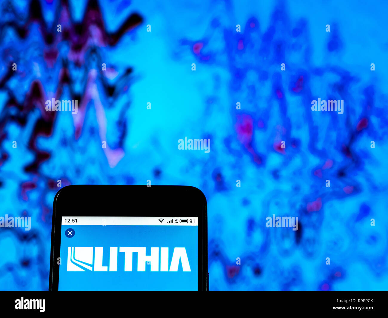 Lithia Motors Retail company logo seen displayed on smart phone Stock ...