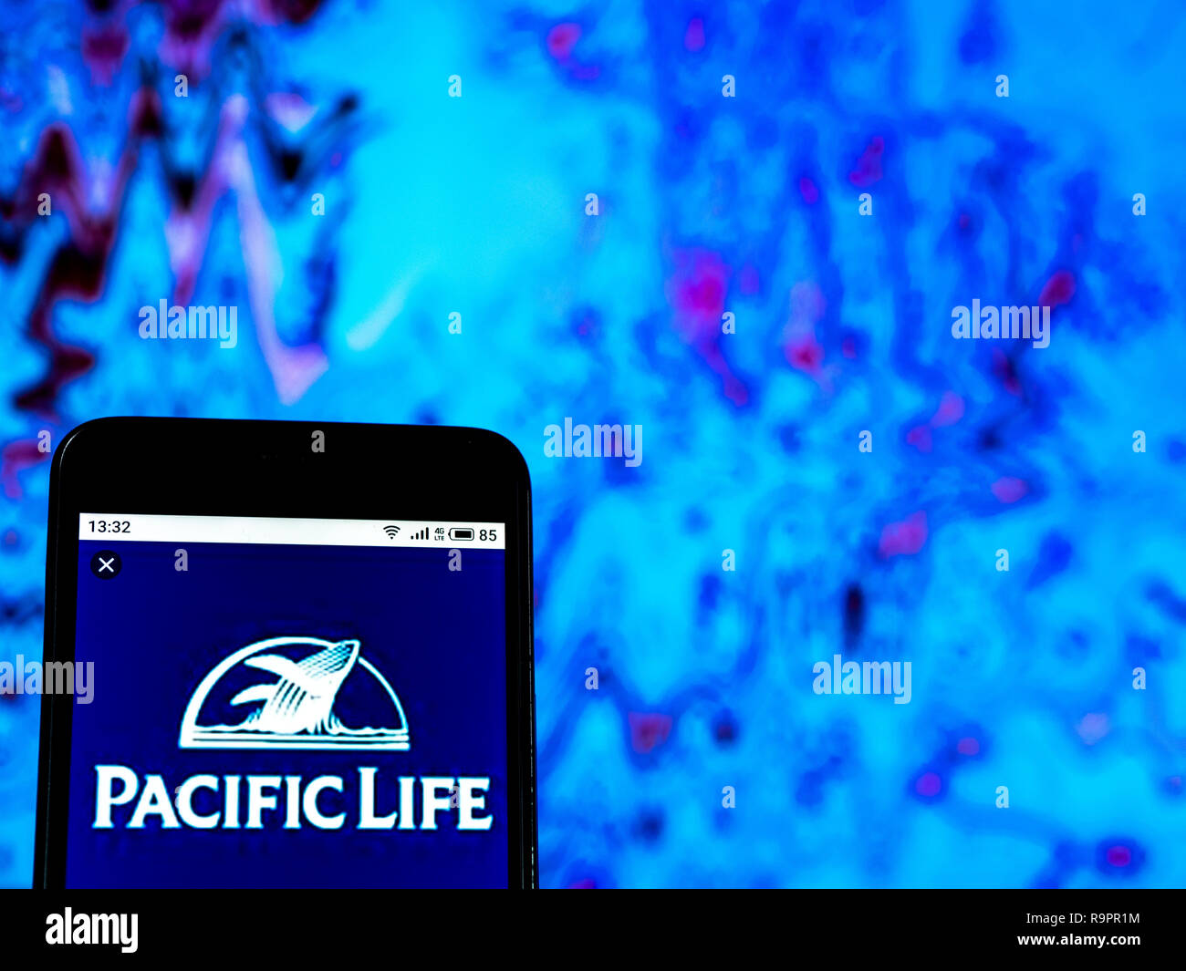 Pacific Life Insurance company logo seen displayed on smart phone Stock ...