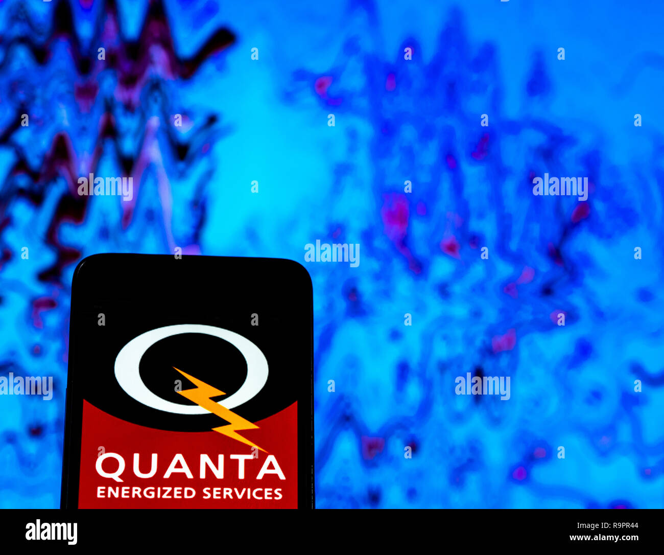 Quanta Services Construction engineering company logo seen displayed on ...