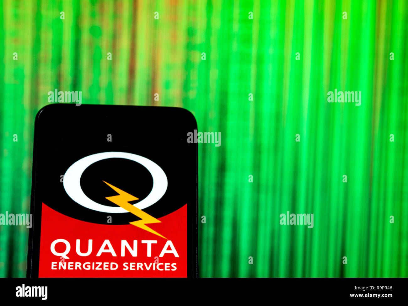 Quanta Services Construction engineering company logo seen displayed on ...